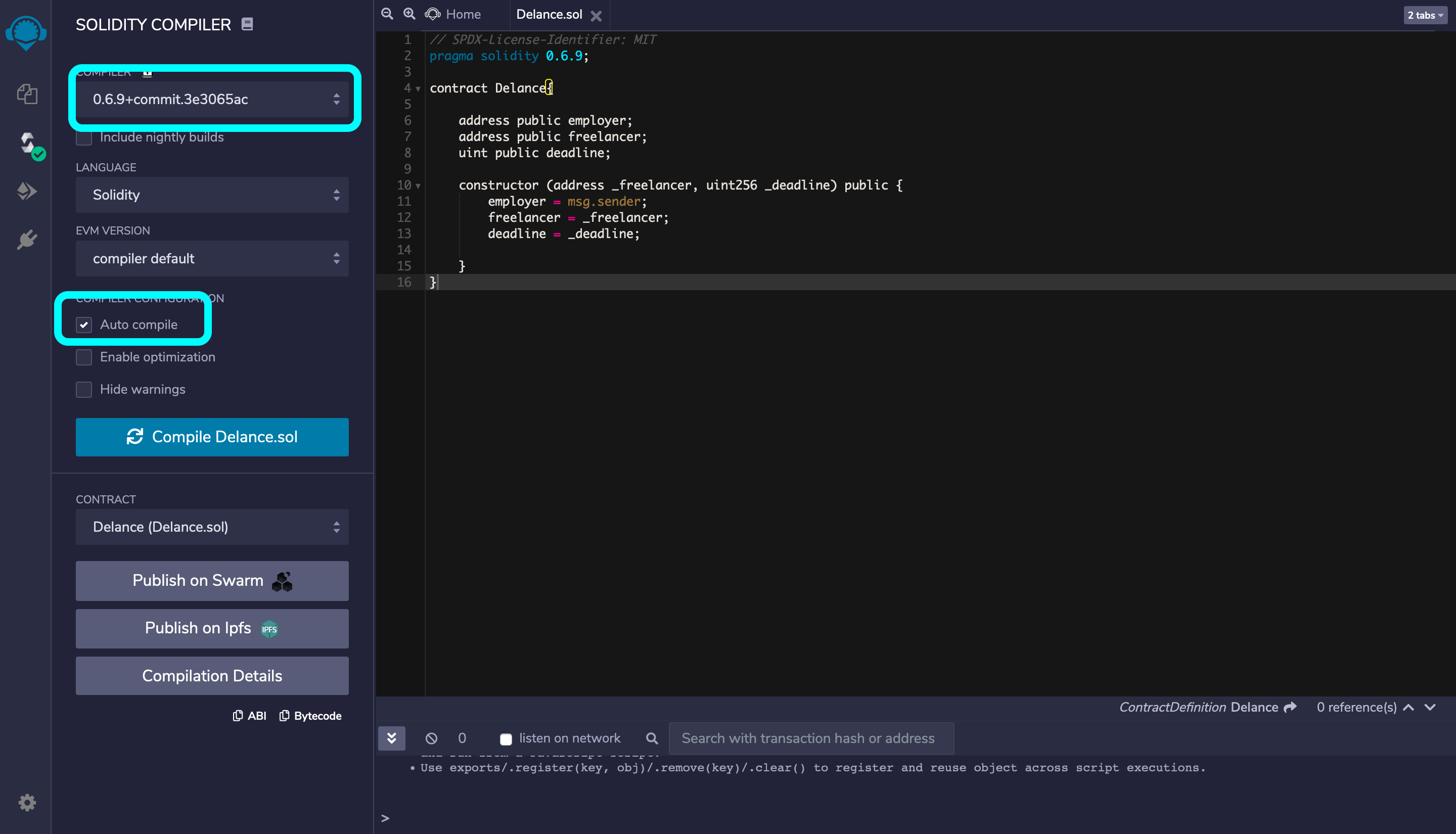 Solidity Smart Contract Tutorial With Building Real World Dapp — Part 2 Create Your First
