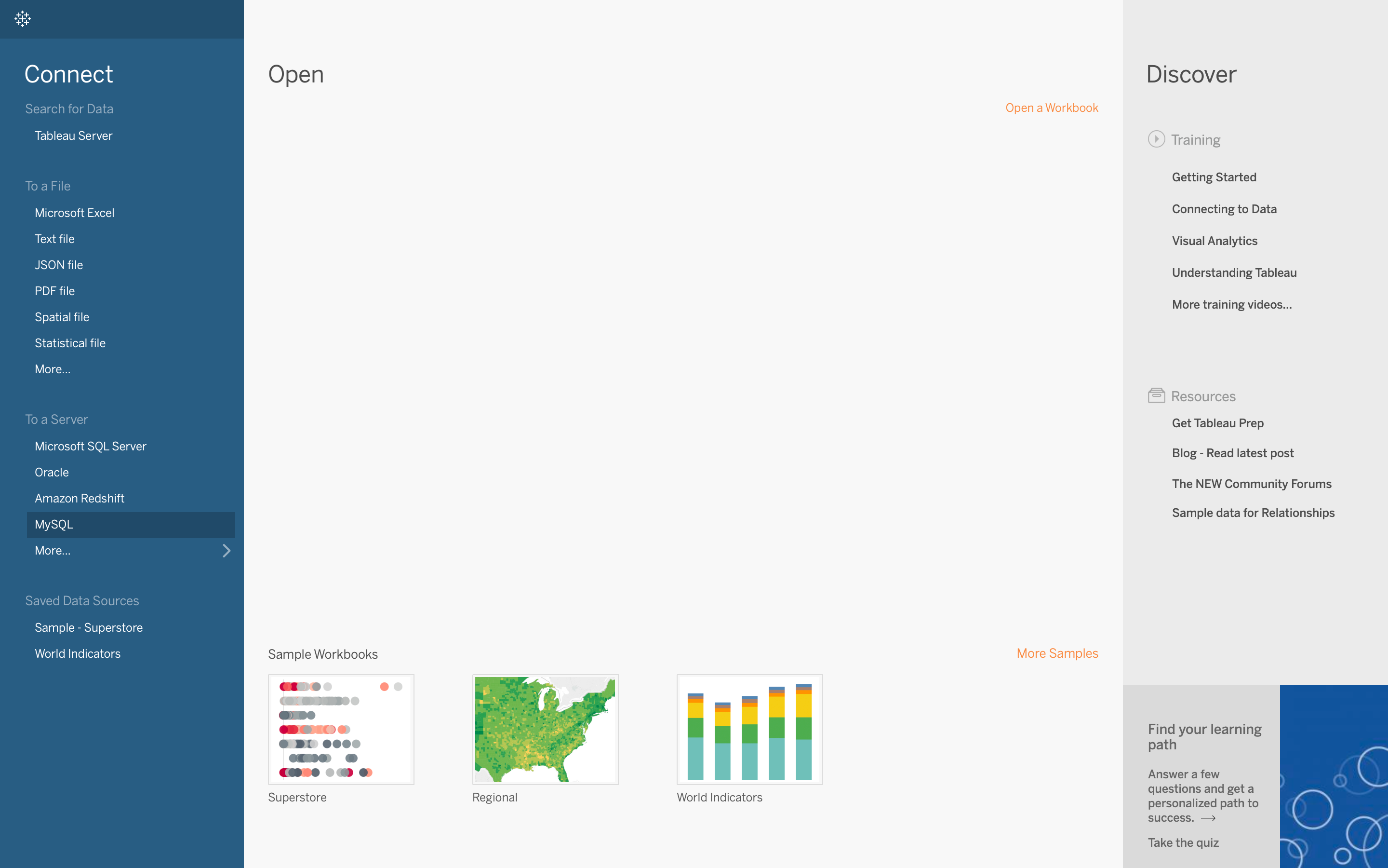 Connect Tableau to Oracle MySQL Database Service powered by Heatwave ...