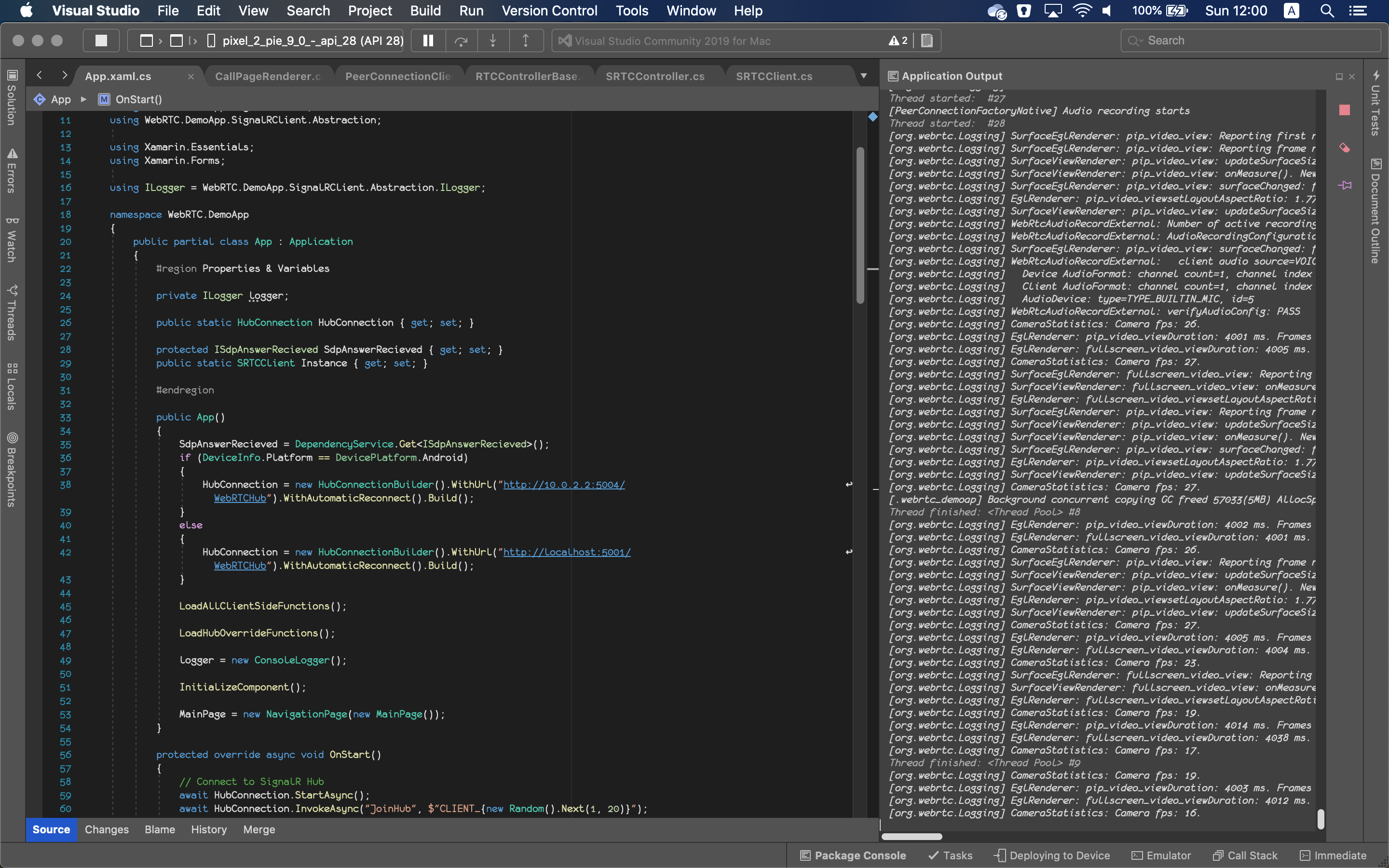 Xamarin Webrtc Demo App Consuming The Previous Dlls By Paula Aliu Xamarin Webrtc Oct
