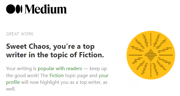 Top Writer In Fiction. Medium says I am one of the popular… | by Sweet ...