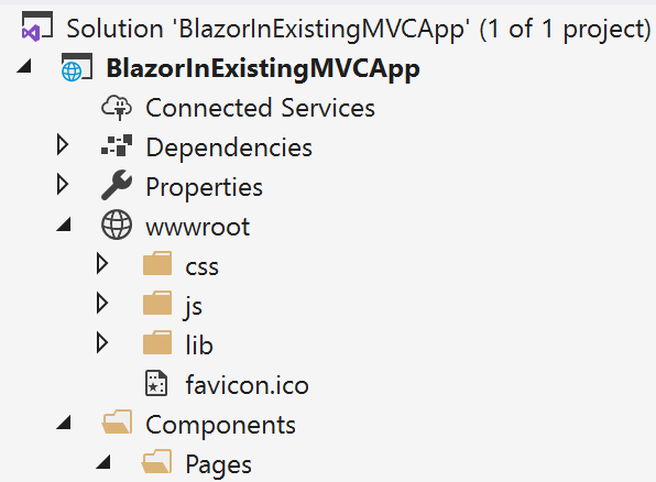 Integrating Blazor Components Into Existing Asp Core
