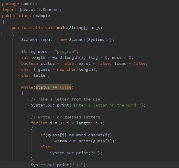 Java: Kelimeyi Tahmin Etme Oyunu. Merhaba Arkadaşlar, | by Java Programming | Medium
