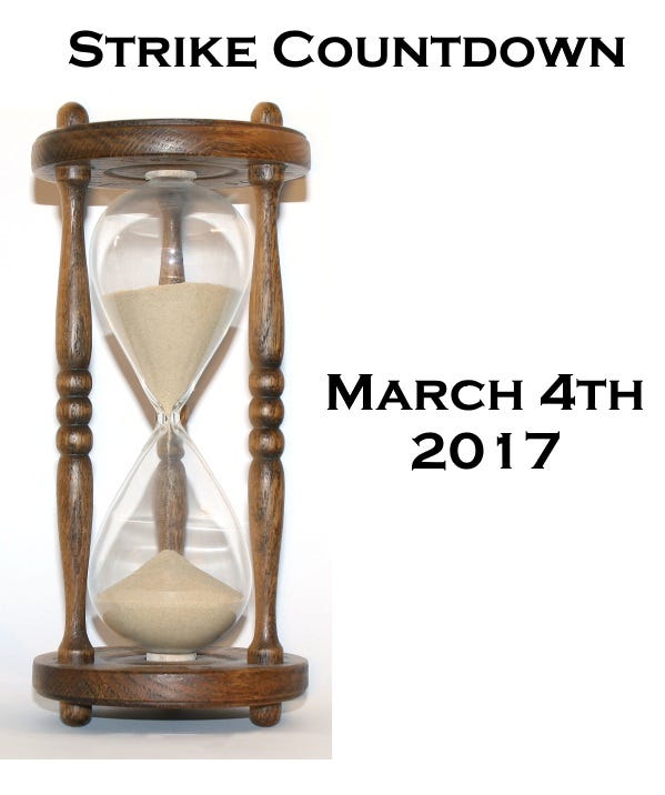 Strike Countdown: March 4th 2017 - Precarious Physicist - Medium