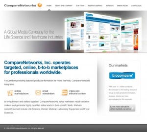 CompareNetworks corporate site. One of our company’s goals of the year ...