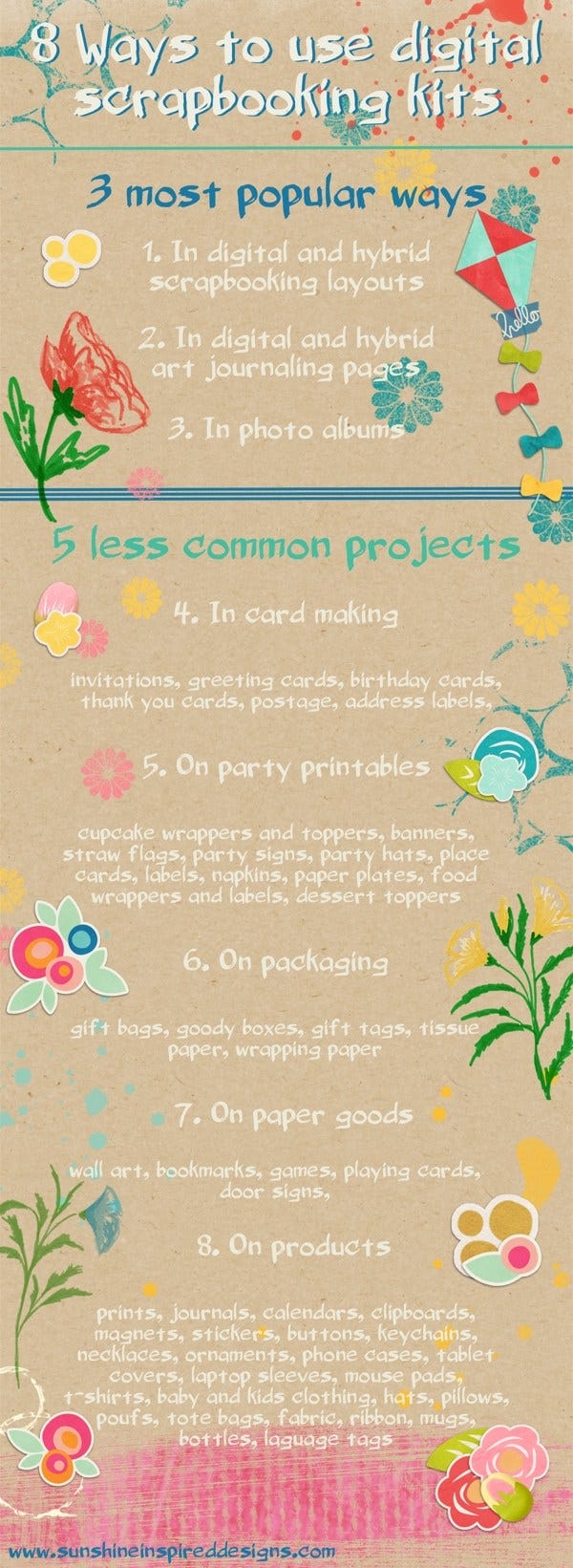 Scrappy Tip: 8+ ways to use digital scrapbooking kits — infographic ...