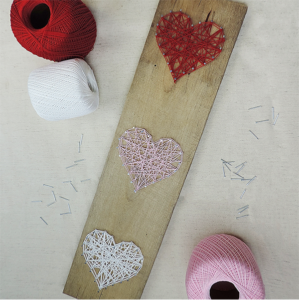 Valentine’s Day & Wedding DIY String-Art Hearts Project | by Mx2 Event ...