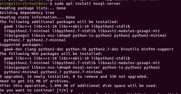 Install Microsoft SQL Server 2019 on Ubuntu 20.04 and then, Install ...