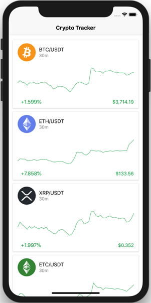 Build a React Native Crypto Currency Tracker [Part 2] | by Michael Kimpton | Medium