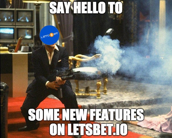 New features on LetsBet.io. Hello guys there are some new things on ...