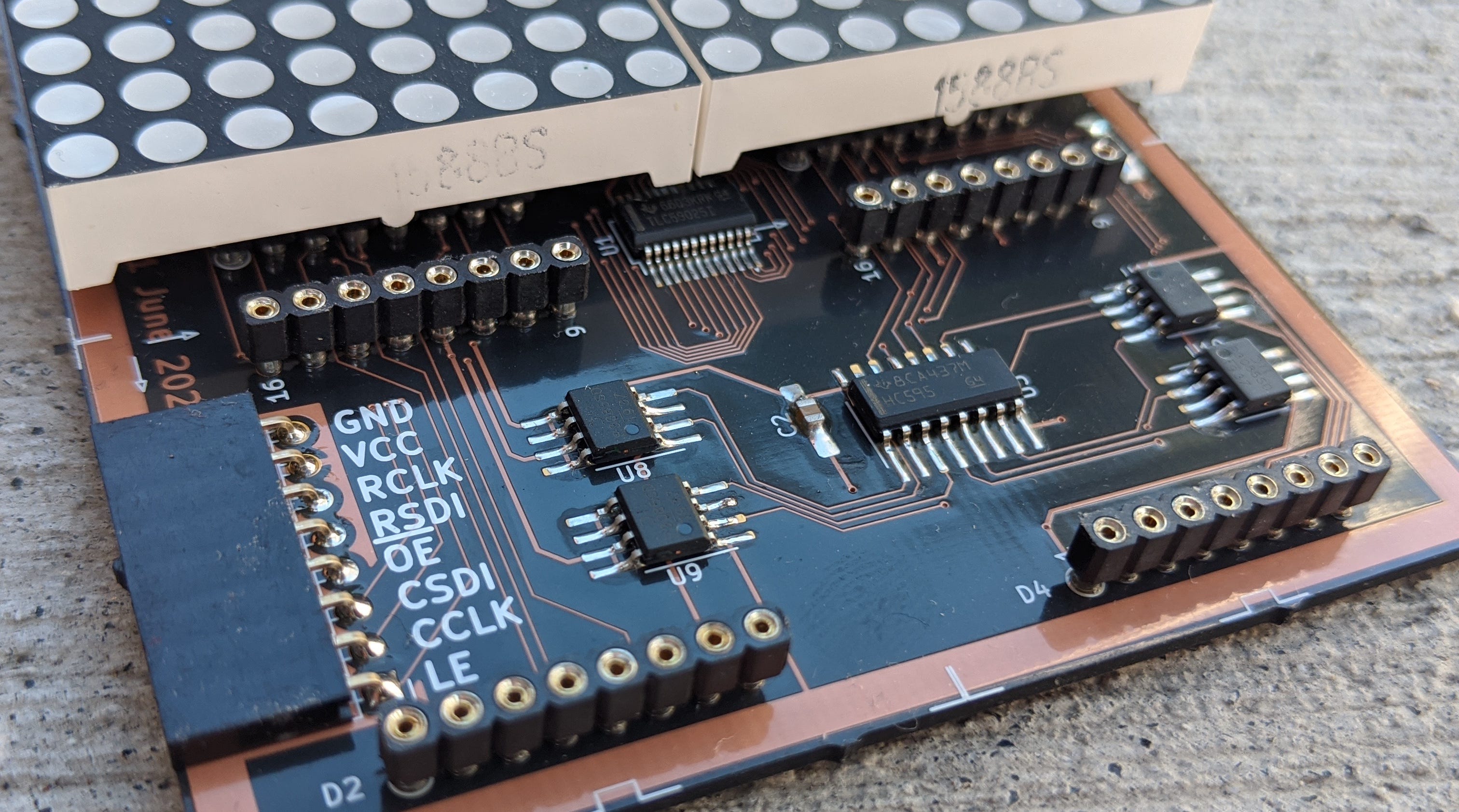 Custom 16x16 matrix display PCB. Designing and building a LED screen ...
