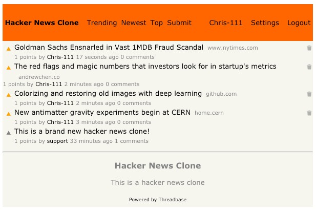 How to make a Hacker News clone in under a minute without writing any code | by Chris Tung ...