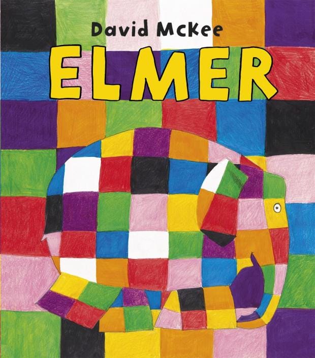 Elmer. David McKee (1968) | by Opening lines from children’s books | Medium