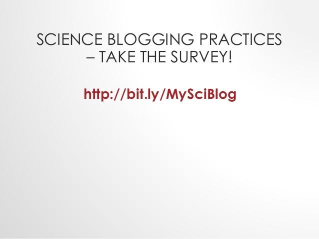 #MySciBlog Survey of Science Bloggers | by Paige Brown Jarreau ...