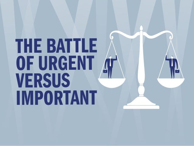 Merely Urgent V/s Really Important — The Difference Matters | by ...