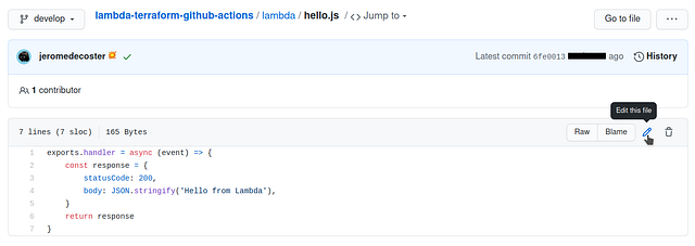 Lambda + Terraform + Github Actions | by jerome.decoster | Medium