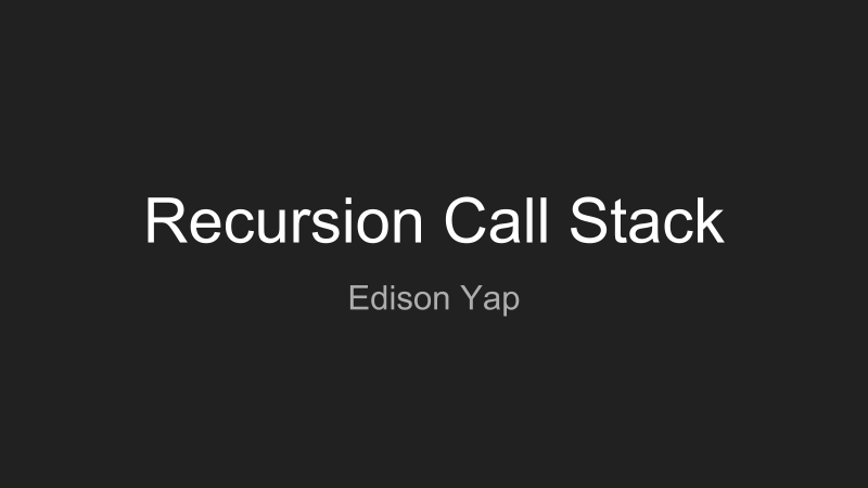 Recursion, Tail Call Optimization and Recursion. | by Edison Yap | Fave Product Engineering | Medium
