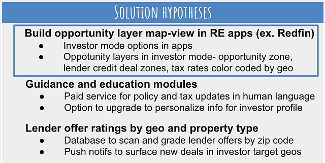 PURSUIT examples: real-estate. I was always taught that real estate is ...