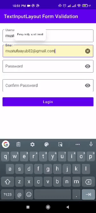 TextInputLayout Form Validation Using Data Binding in Android | by ...