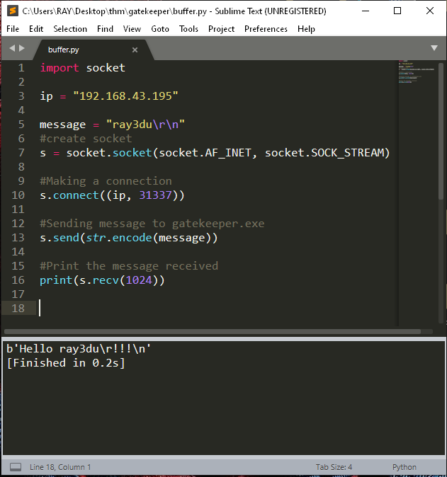 Exploiting Stack Based Buffer Overflow Guide(TryHackMe Write-up) | by ray3du | Medium