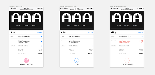ApplePay Payment Sheet UI : V2. Sketch template for ApplePay with more ...