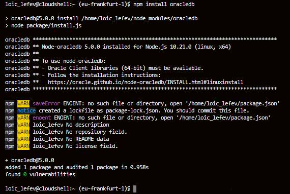 How To Connect To Your Free Autonomous Database Using A Polyglot Node Js From Cloud Shell By