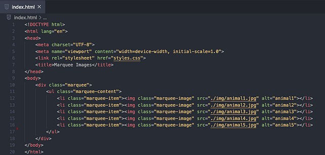 Create A Marquee Animation With Html And Css By Chad Murobayashi Level Up Coding