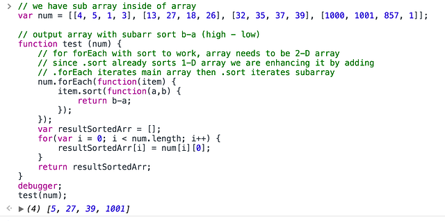 Return Largest Numbers in Arrays. Return an array consisting of the ...