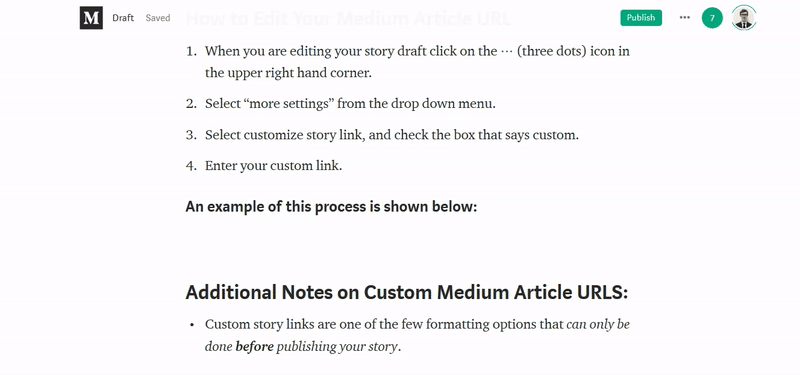 custom-url | Blogging Guide