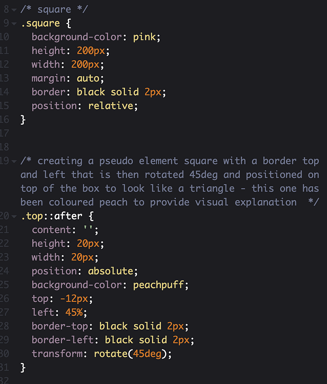 How to create simple triangle borders with CSS | by holly bourneville ...