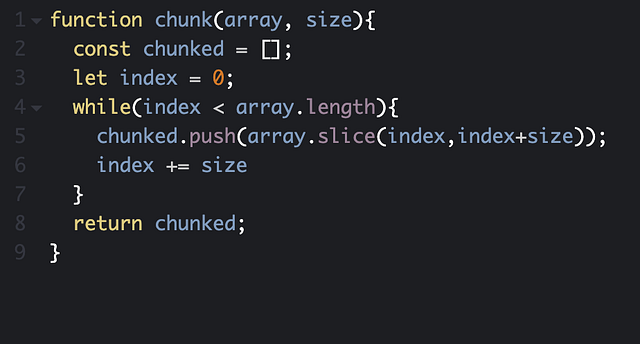 JavaScript Algorithms. Chunk arrays | by Yuriy Berezskyy | Medium