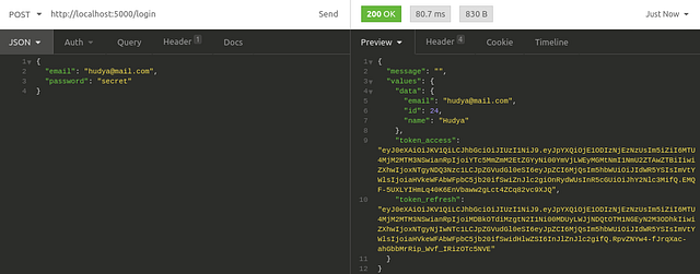 Tutorial RESTful API dengan Flask Python Part 7— Middleware API dengan JWT (JSON Web Token) | by ...