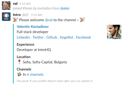 Introducing Introbot for Slack. It’s the summer of bots. And its hot ...