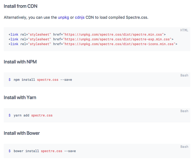 Spectre: a cool, lightweight CSS Framework | by Gabriela Preiss | Quick Code | Medium
