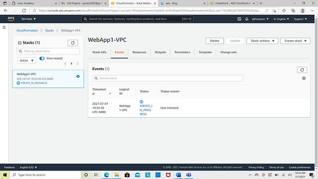 · Creating a VPC Stack: Create an appropriately configured VPC, by ...