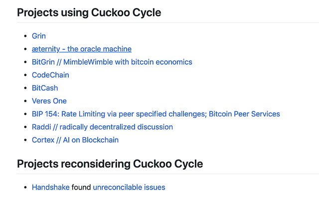 WTF is Cuckoo Cycle PoW algorithm that attract projects like Grin and ...