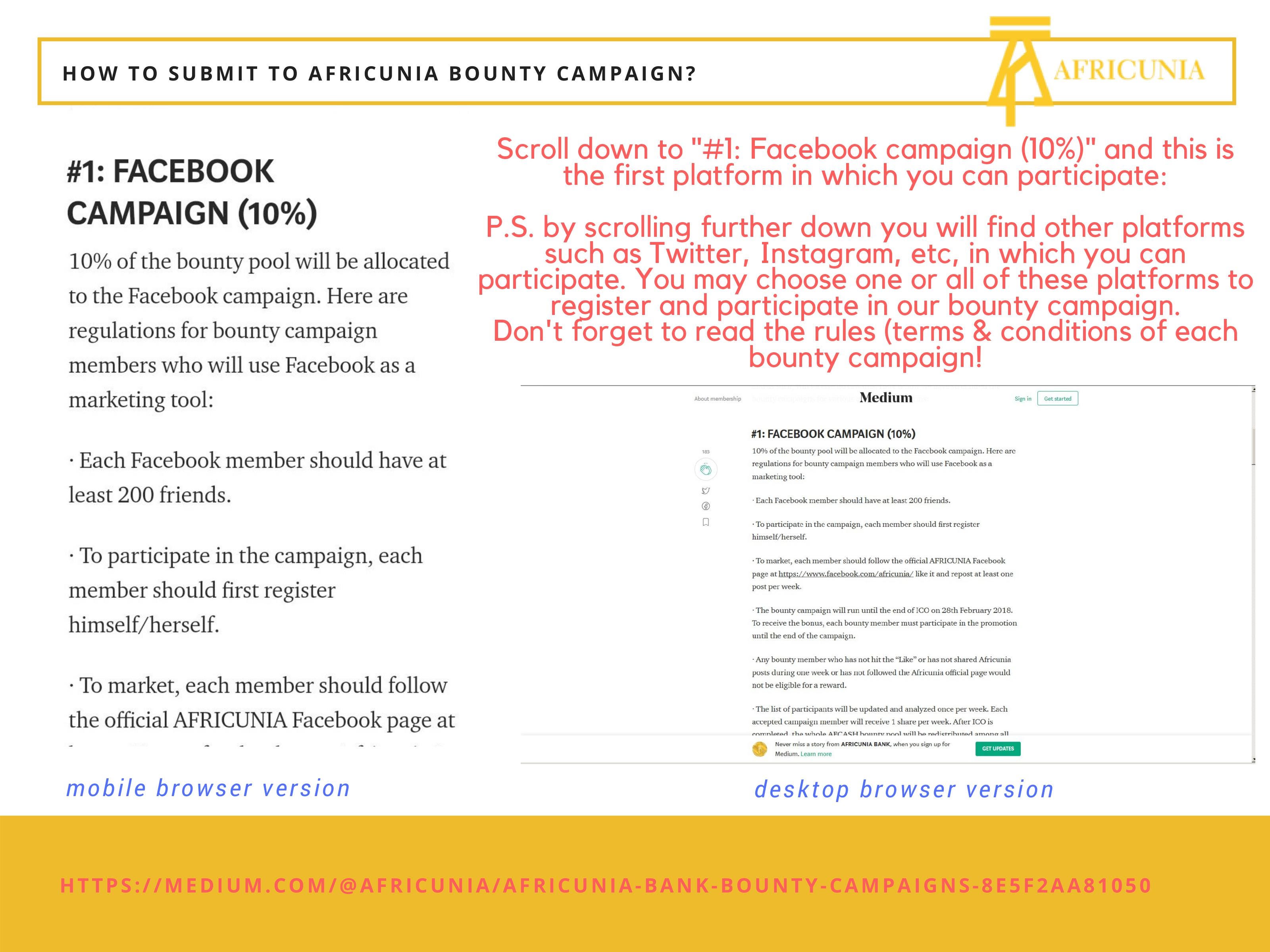 How to submit to Africunia Bounty Campaign? | by AFRICUNIA Ecosystem ...