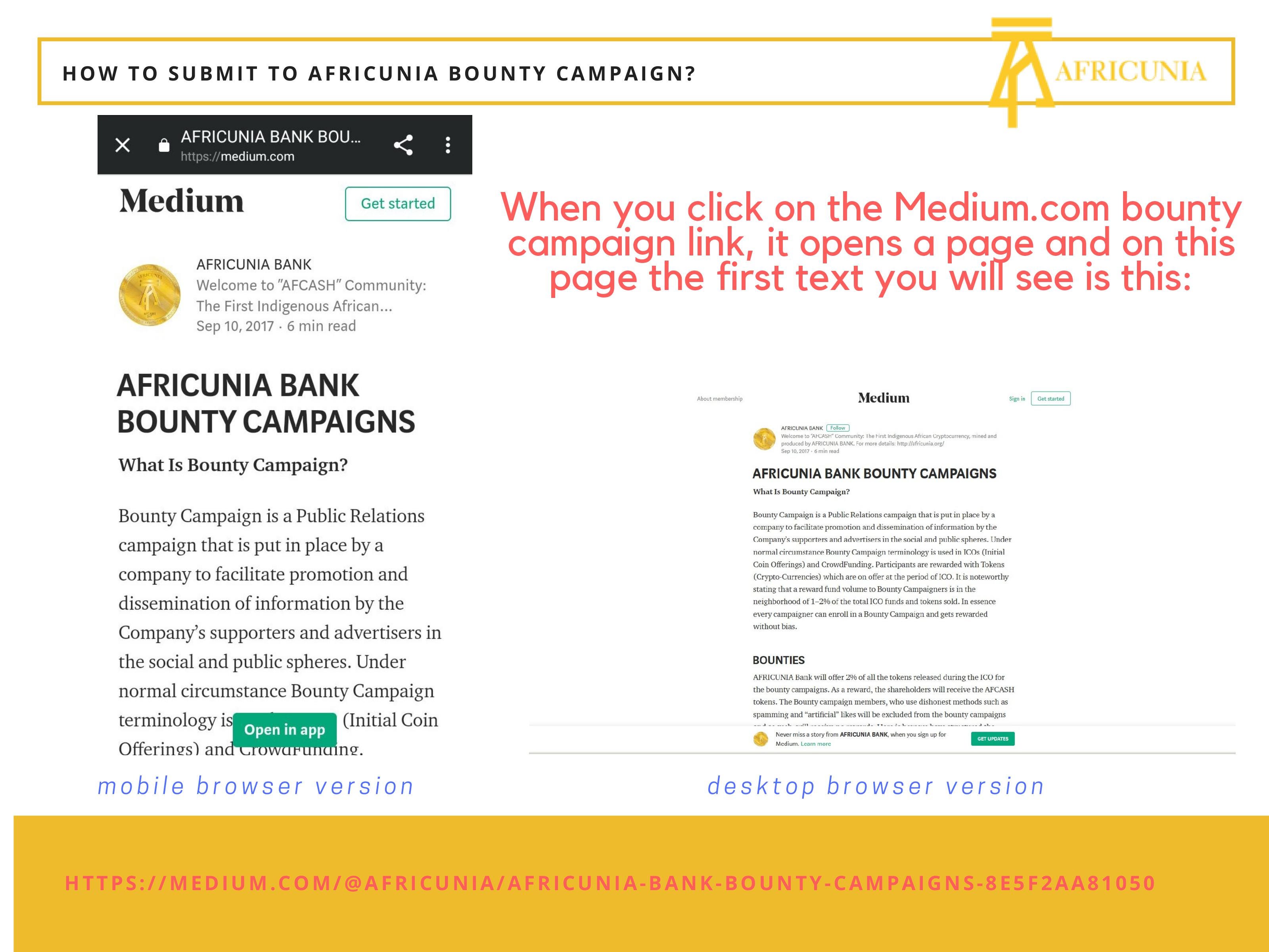 How to submit to Africunia Bounty Campaign? | by AFRICUNIA Ecosystem ...
