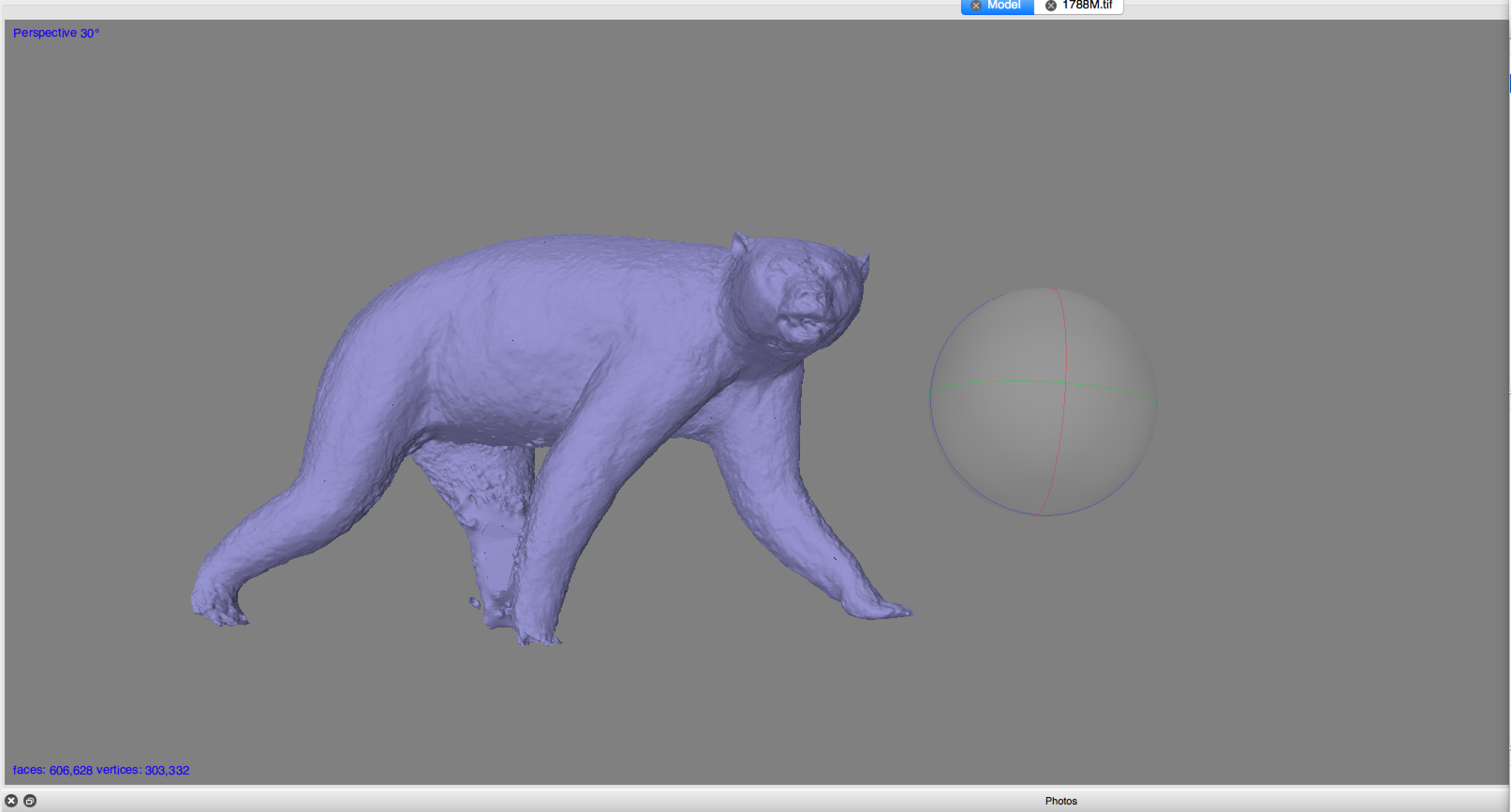 Photogrammetry: Short Faced Bear (Arctodus simus) 3D model