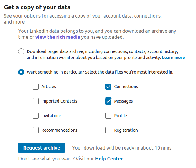 Sentiment Analysis of LinkedIn Messages