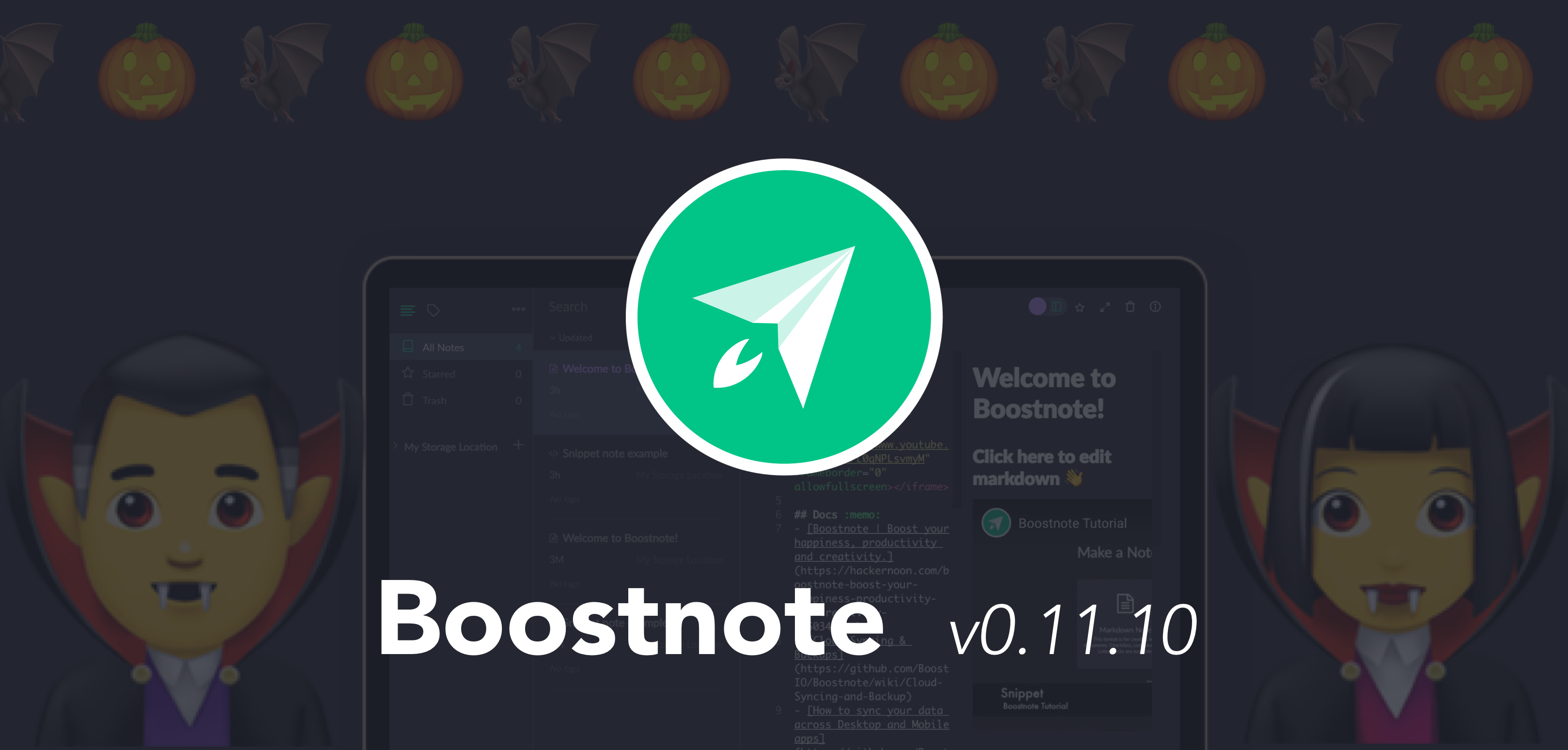 Boostnote v0.11.10 Release on Halloween 🎃 | by Boost Note | Boost Note | Medium