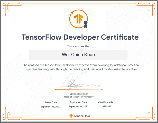 Google TensorFlow Developer Certificate 考試的準備與心得 | by Jason Kuan | Medium