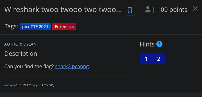 Wireshark twoo — Forensics| PicoCTF Write-up | 100 Points | by Karthikeyan Nagaraj | Dec, 2022 ...