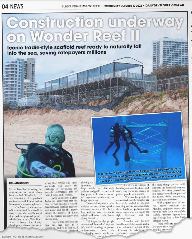 New tourism product for the Gold Coast — Wonder Reef II to be built by ...