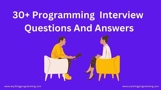 30 Programming Interview Questions And Answers By Elliot Nov 2022 Medium