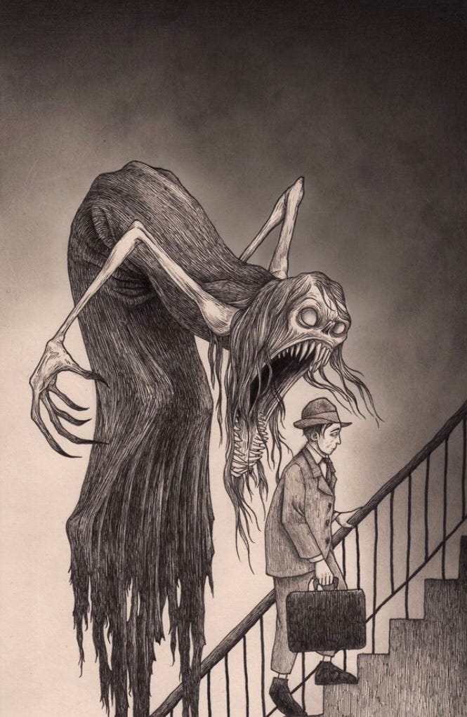 Faceless Monsters. Drawing by Don Kenn on Art People… | by Taisce ...