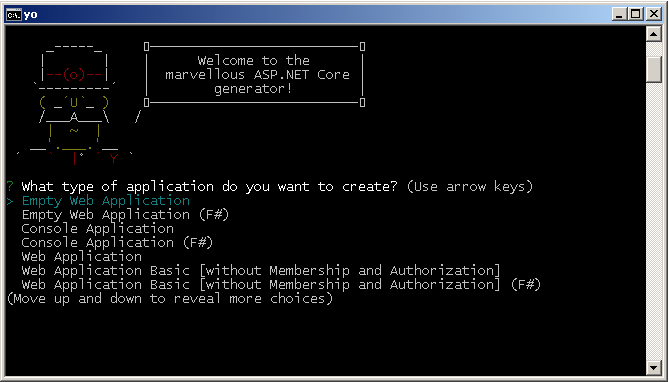 How install and use Yeoman to generate a ASP.NET Core app | by Robert Chanphakeo | Medium
