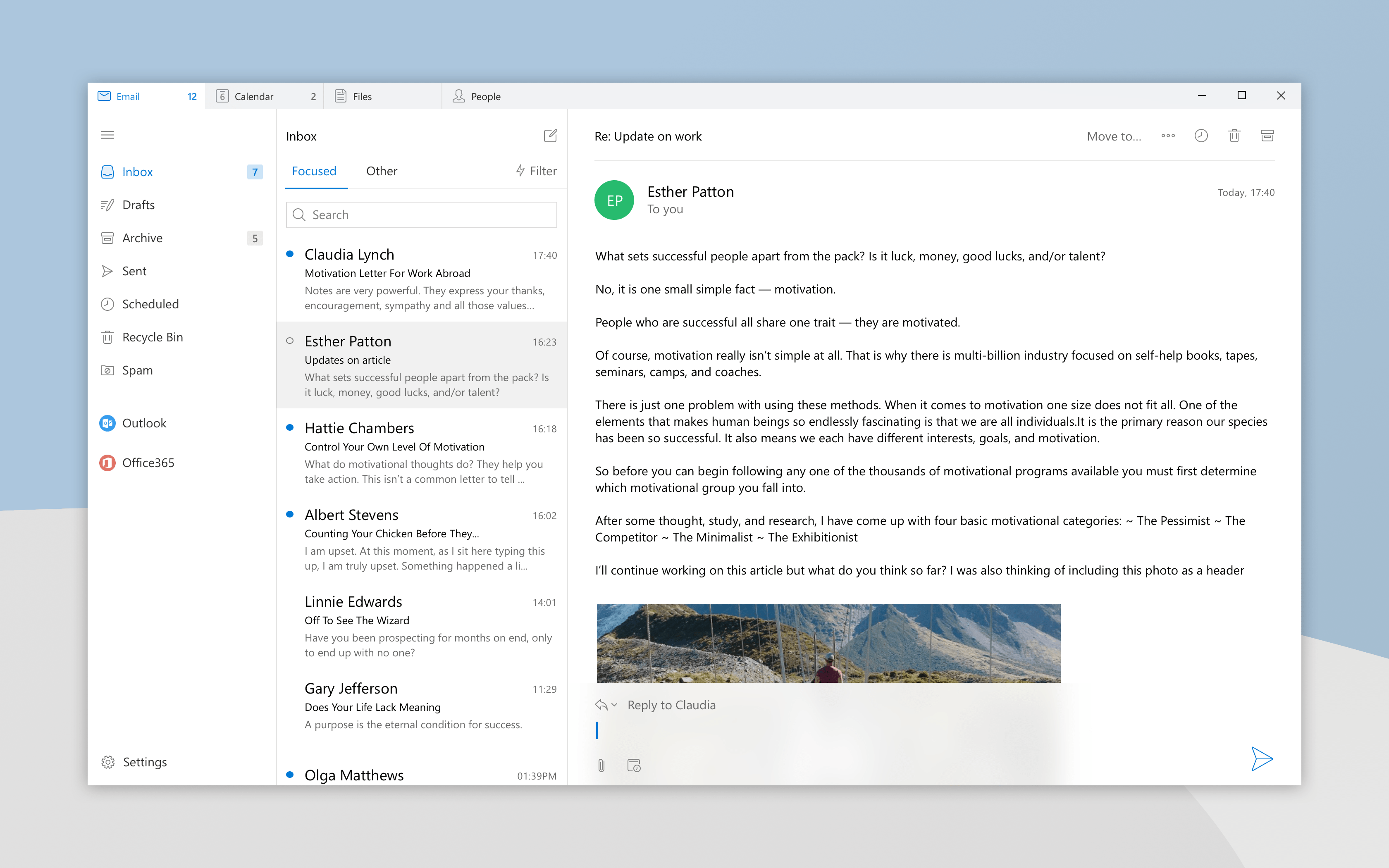 Bringing Outlook for iOS’s heritage to the desktop. A visual ...