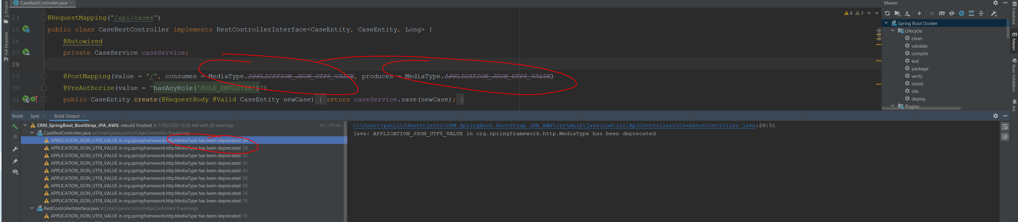Fix — APPLICATION_JSON_UTF8_VALUE in org.springframework.http.MediaType has been deprecated ...