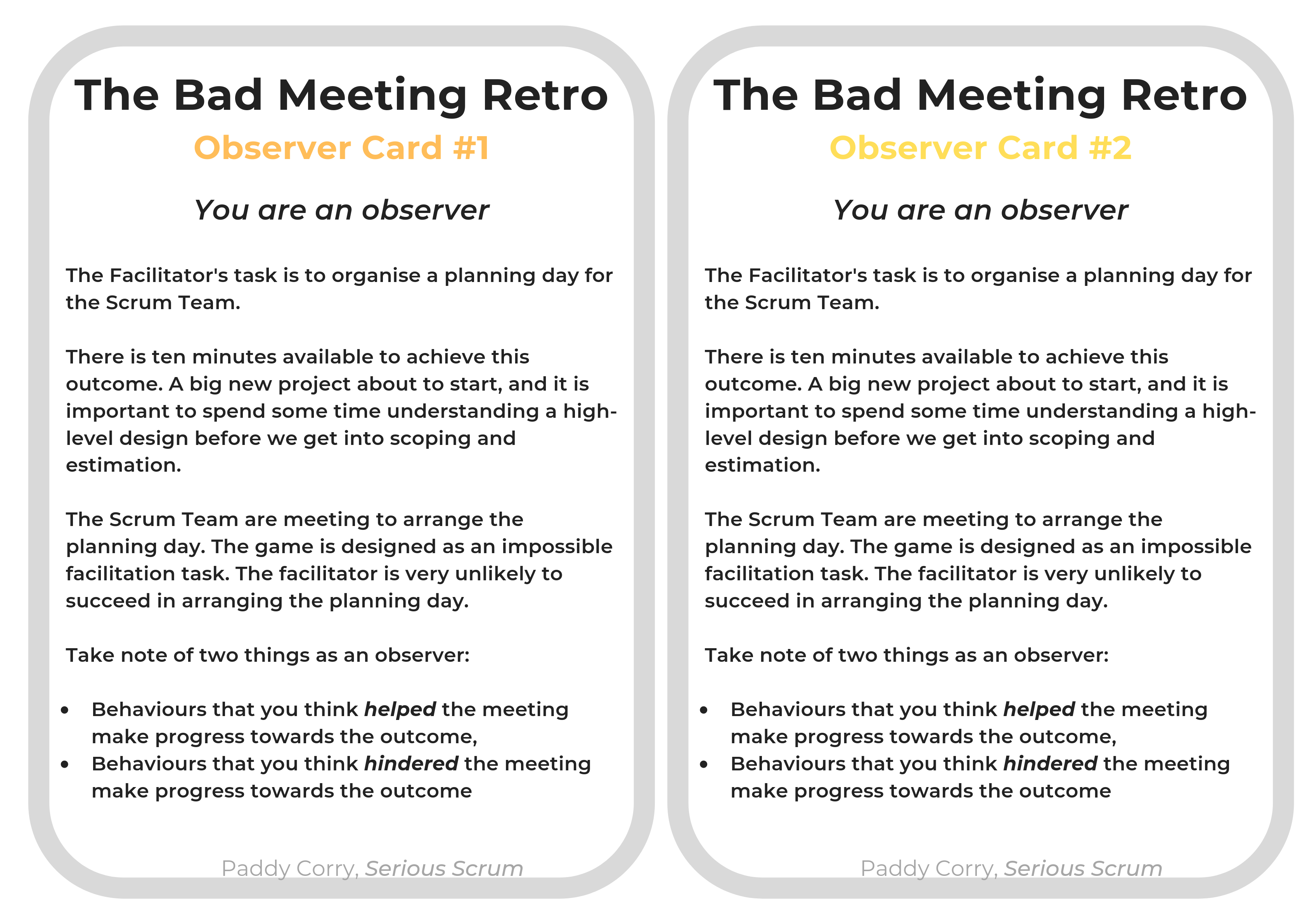 The ‘Bad Meeting’ Retro. Gamifying a Bad Meeting to generate… | by ...