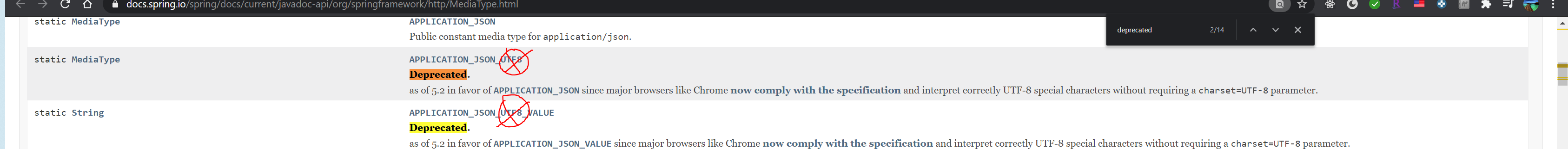 Fix — APPLICATION_JSON_UTF8_VALUE in org.springframework.http.MediaType has been deprecated ...